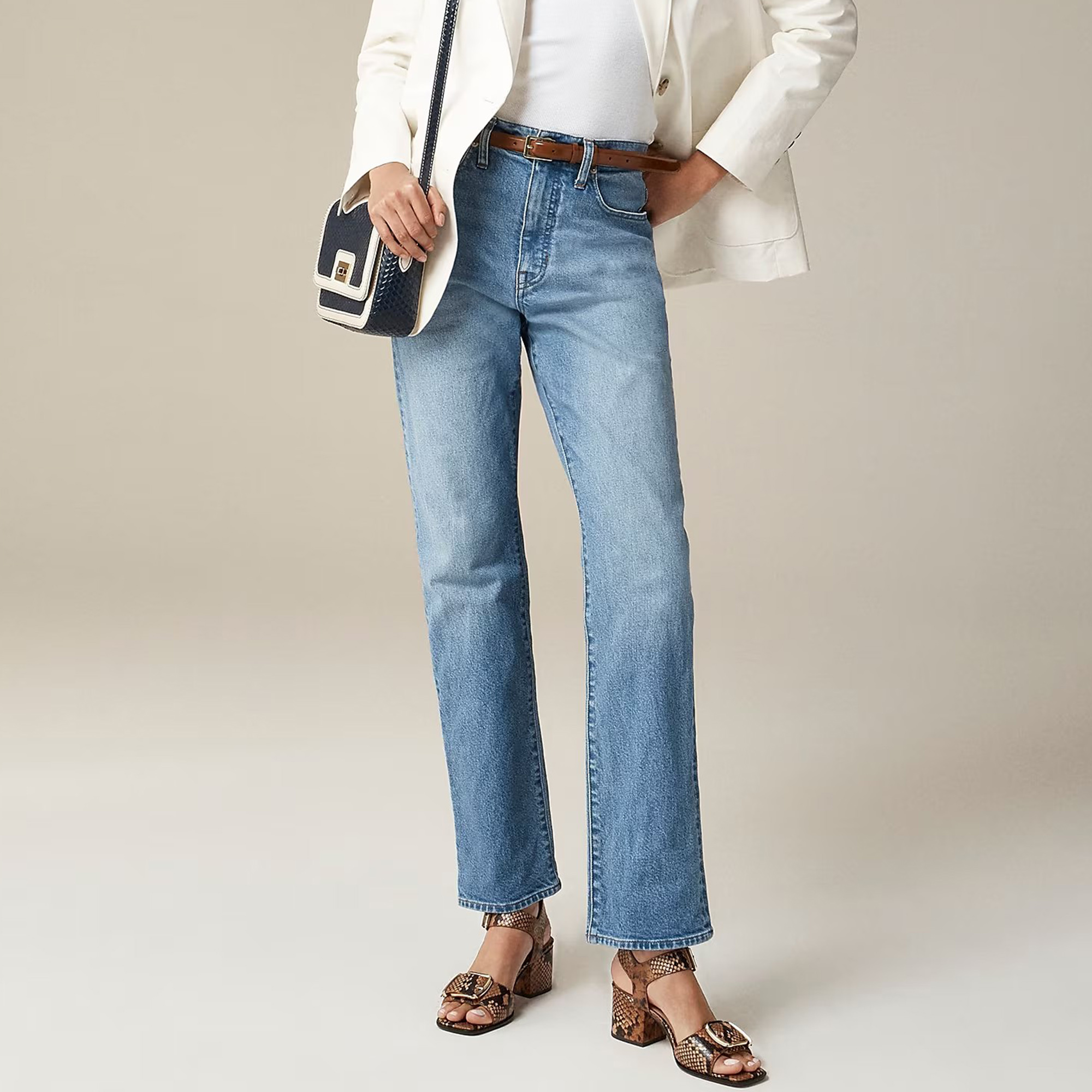 High-Rise Basic Straight Jeans - FASHRAE