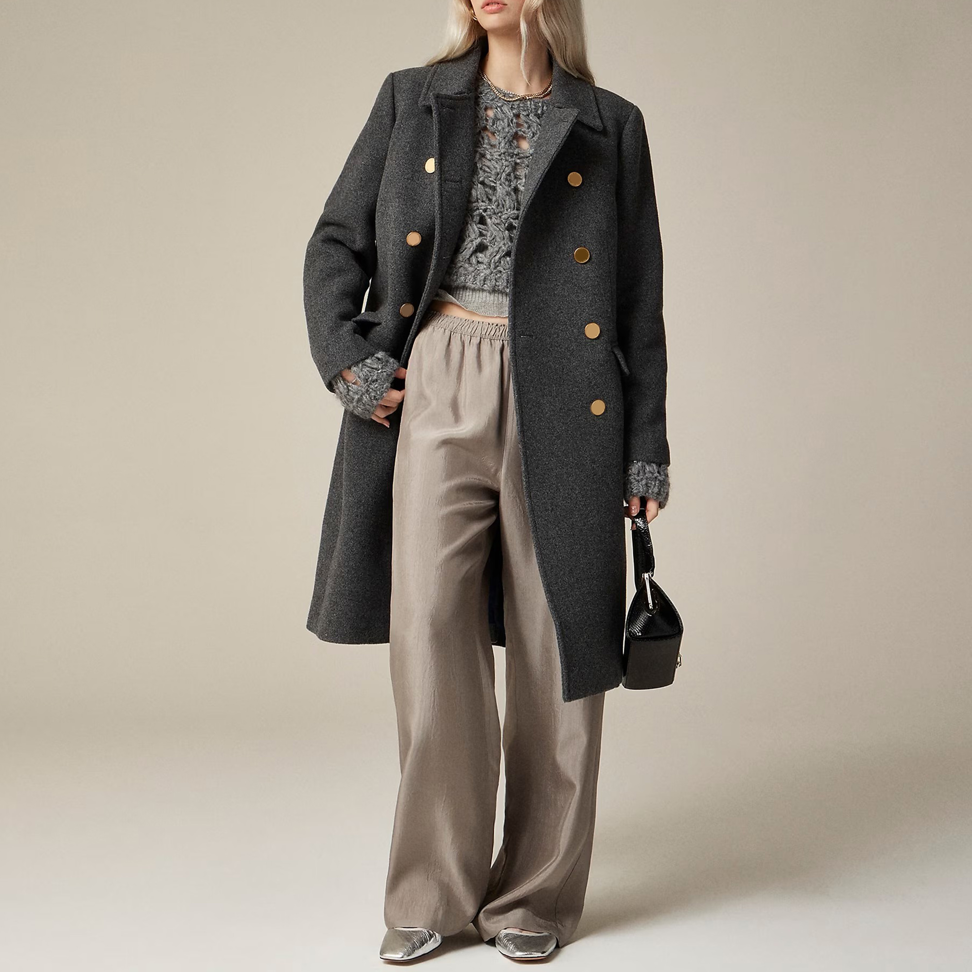 Wool Blend Stadium-Cloth Topcoats - FASHRAE