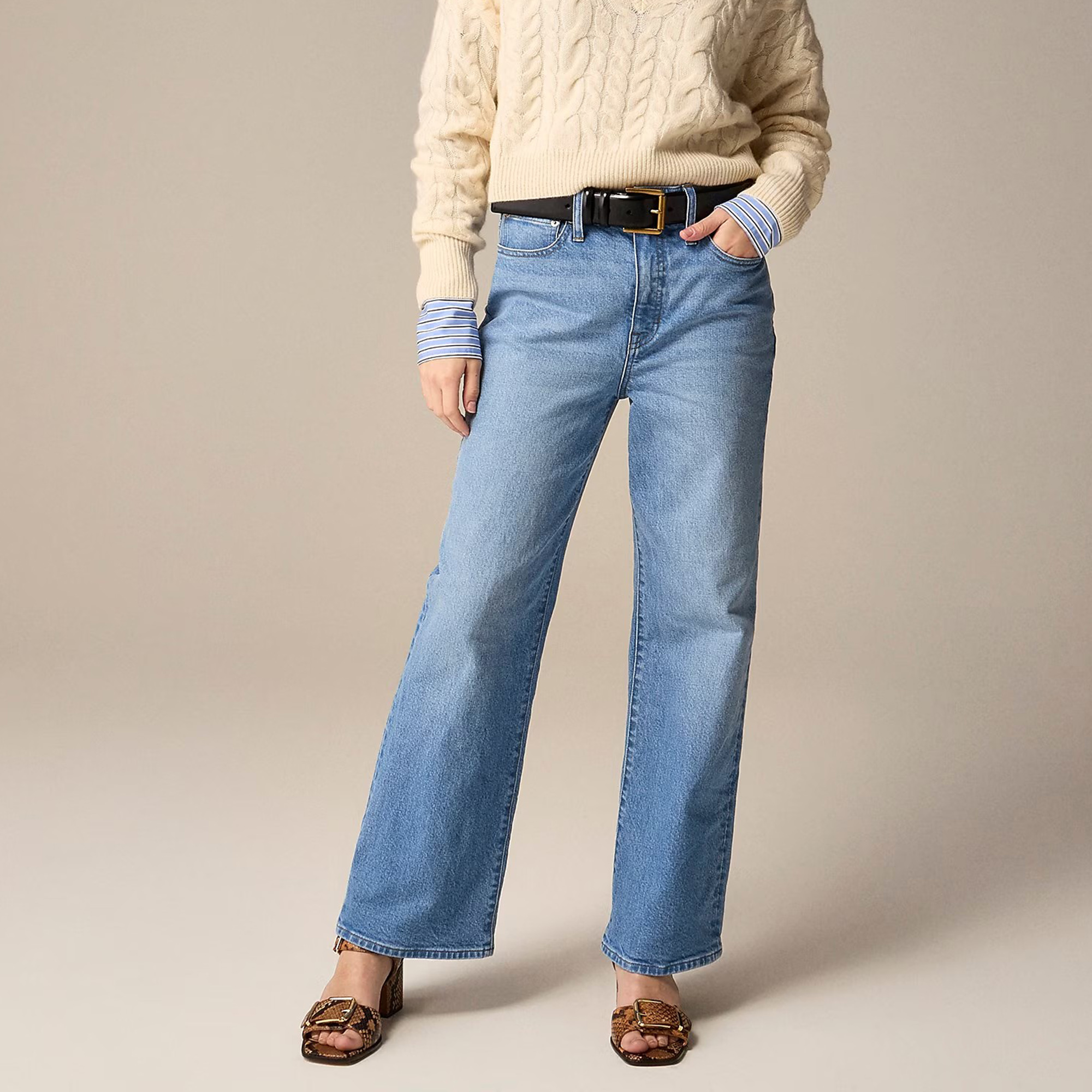 High-Rise Slim-Wide Jeans - FASHRAE