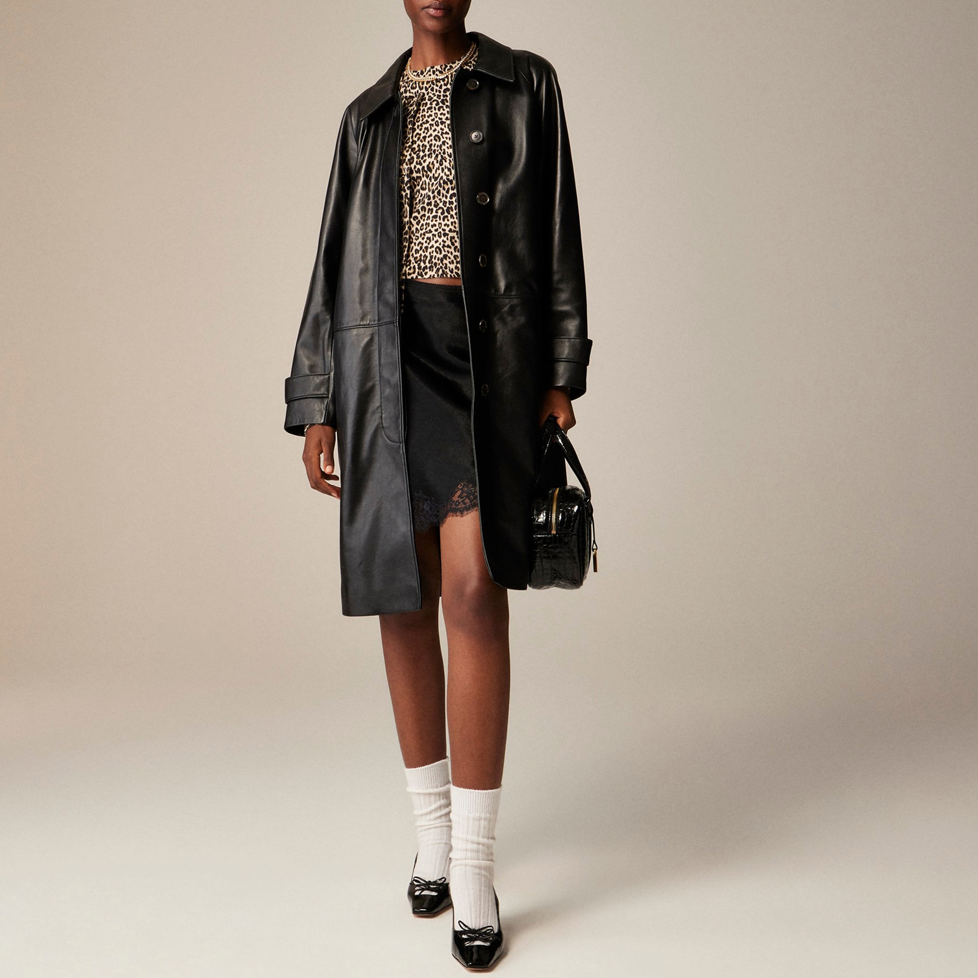 Collection Trench Coat in Leather - FASHRAE