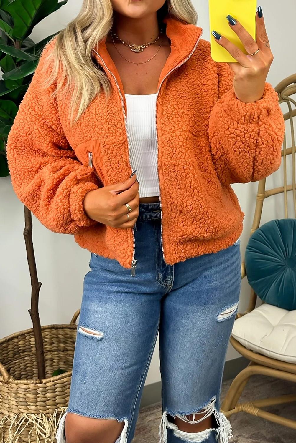 Oversized Teddy Bomber Jacket - LIORAINE