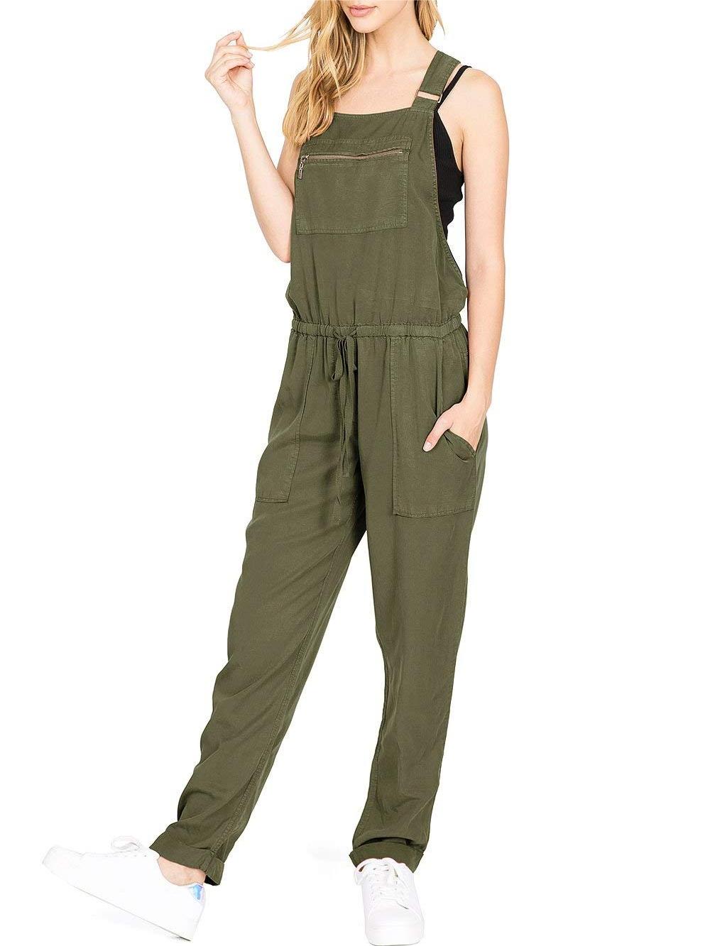 Rust - Colored Drawstring Lounge Overalls - lookburst