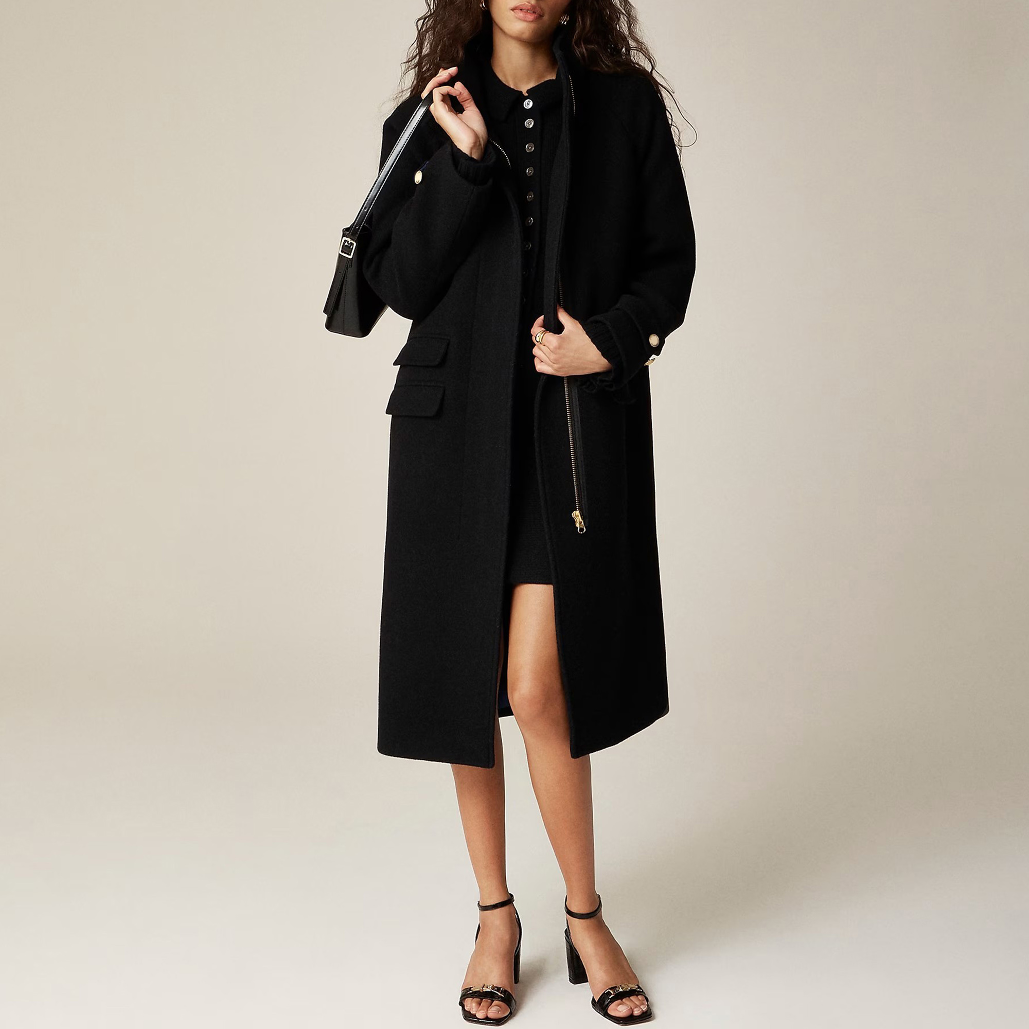 Stadium-Cloth Wool Blend Long Coats - FASHRAE